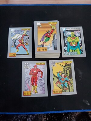 1991 SERIES 1 DC COMICS TRADING CARDS PARTIAL SET OF 48 OF 180- INCDS ...