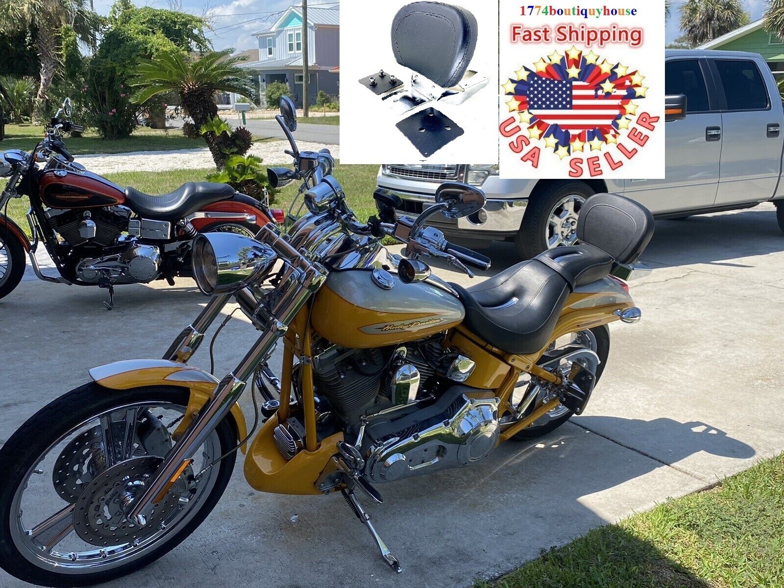 2000-2007 Harley Davidson H-D Softail Deuce Backrest Sissy Bar for ...