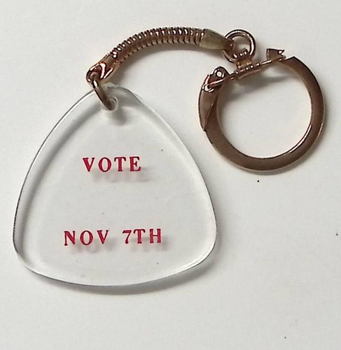 VINTAGE VOTE NOV 7th ENGRAVED PRESIDENTIAL ELECTION KEY CHAIN 1960s-70s ...