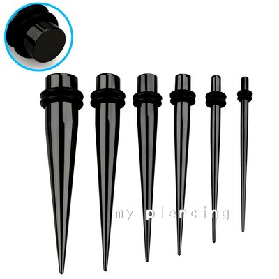 1PC 16G-0G Titanium IP Surgical Steel Straight Taper Expander Ear ...