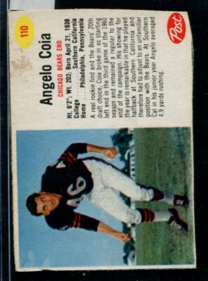 1962 Post Football #110 Angelo Coia USC TOUGH! LOOK! | eBay
