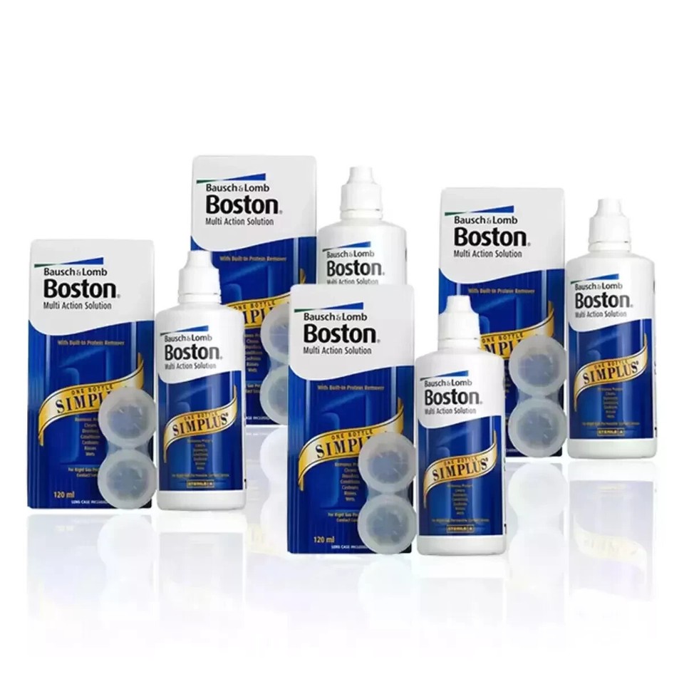 4 x 120ml Boston Simplus Multi Action Contact Lens Solution | eBay
