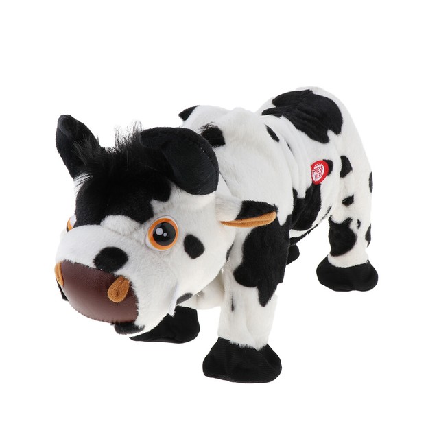 Small Walking Plush Cow Toys Battery-Powered Stuffed Animal w/Sound | eBay