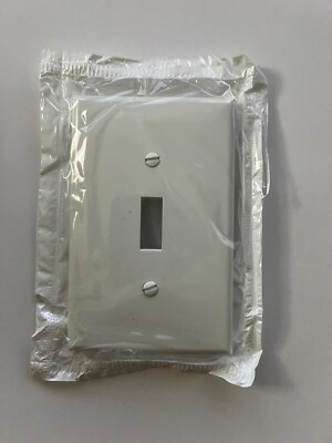 1-Gang Toggle Nylon Wall Plate, White Switch Faceplate Electrical Work ...