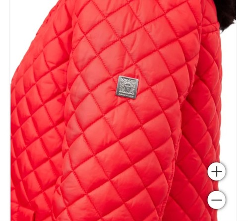 NWT Anne Klein Women's Mid Weight Quilted Snap Up Red Jacket, Size M | eBay
