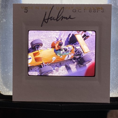 Hulme Birds Eye View 1968 60s F1 Race Car Pit Photo VTG 35mm Negative ...