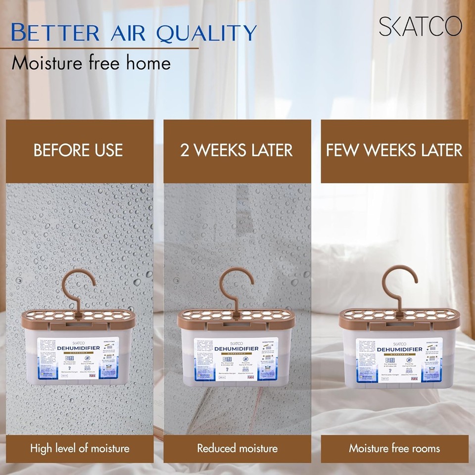 Disposable Dehumidifier Bags 2-In-1 Condensation Absorbers for Flat ...