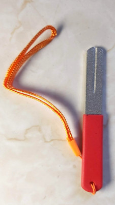 2-Side 3-Groove Fishing Hook Sharpener File Pocket. 10 cm Stone Grinder ...