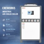 CREWORKS 25 Ton 45HP Industrial Air-Cooled Water Chiller with 98 gal ...
