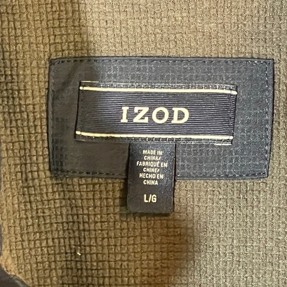 Izod Fleece lined Jacket Navy/Olive Size L NWOT | eBay