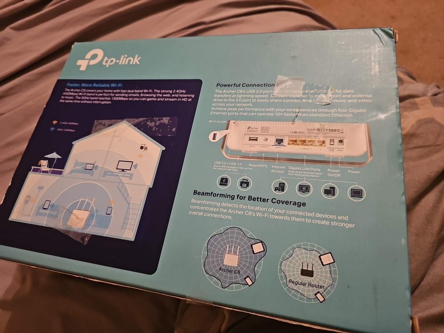 TP-LINK Archer C8 AC1750 Wireless Dual Band Gigabit Router for sale ...