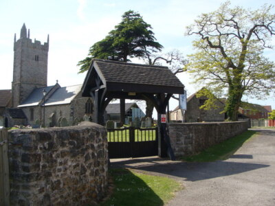 Photo 6x4 Lych gate and St. Mary's church, Rogiet Llanfihangel near ...