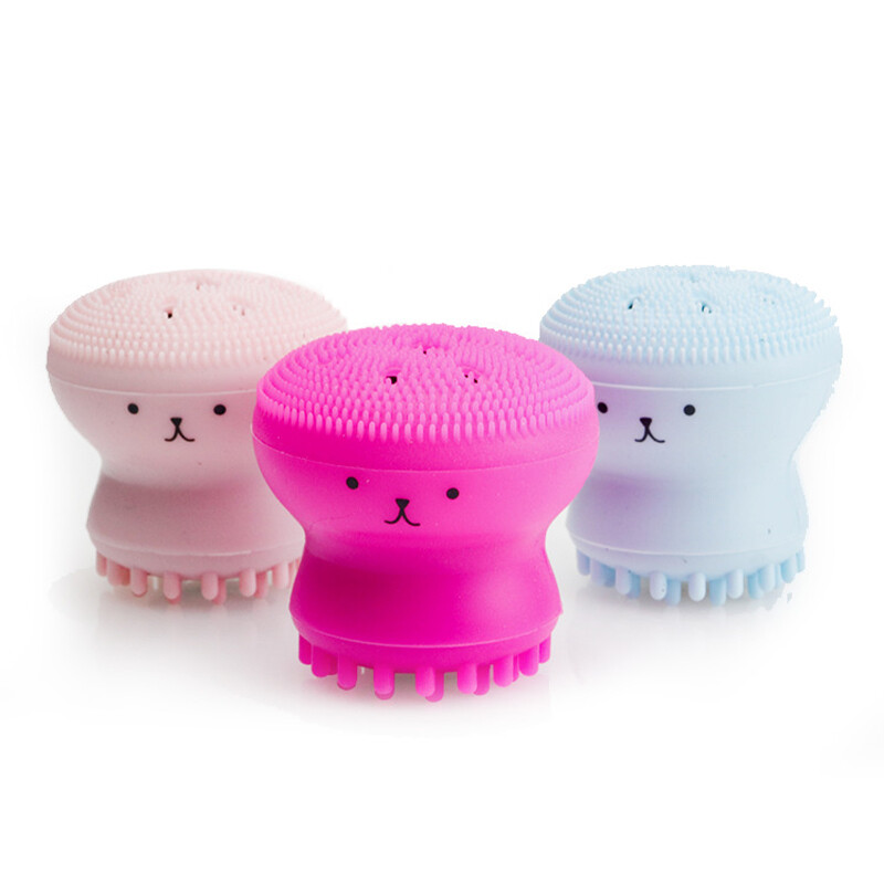 Octopus Facial Brush With Sponge Skin Cleaning Brush Face Cleaner Small ...