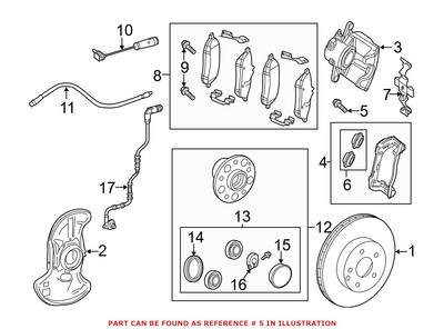 Genuine Front Disc Brake Caliper Bracket Mounting Bolt For Mercedes ...
