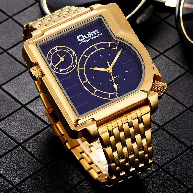 Oulm Watch Men's Military Sport Quartz Analog Wrist Watches Steel ...