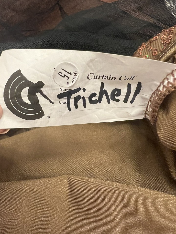 Curtain Call Dance Costume Lyrical Child Large Sequin Tulle Romper With ...