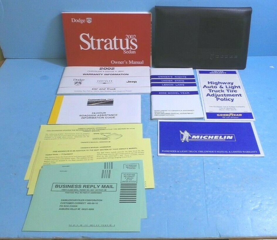 02 2002 Dodge Stratus Sedan owners manual | eBay