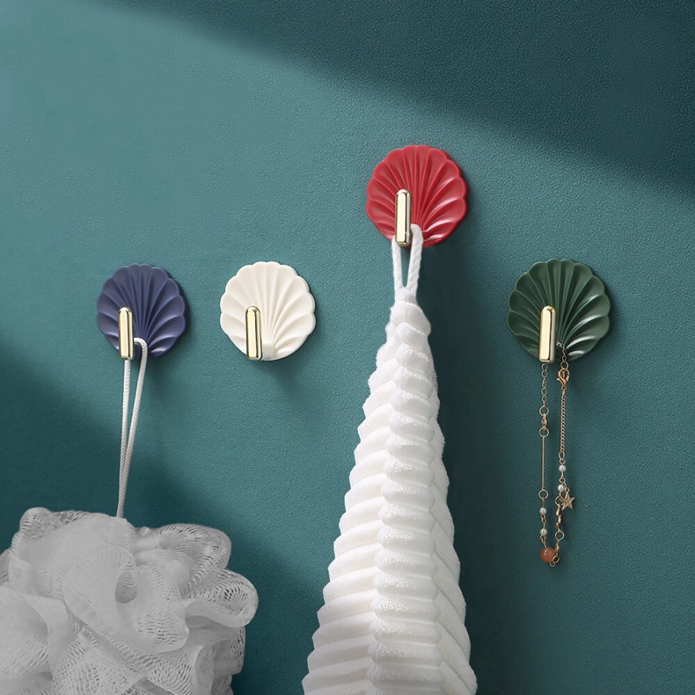 4 Pcs 4 Colors Towel Hooks Plastic Robe Hanger Hanging Clothes, Hats ...