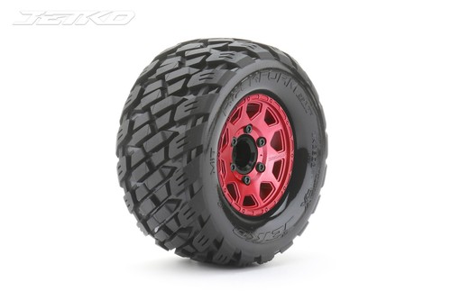 Jetko 2.8" Rockform MT Medium Soft Tyres on Metal Red Claw Rims - Glued ...