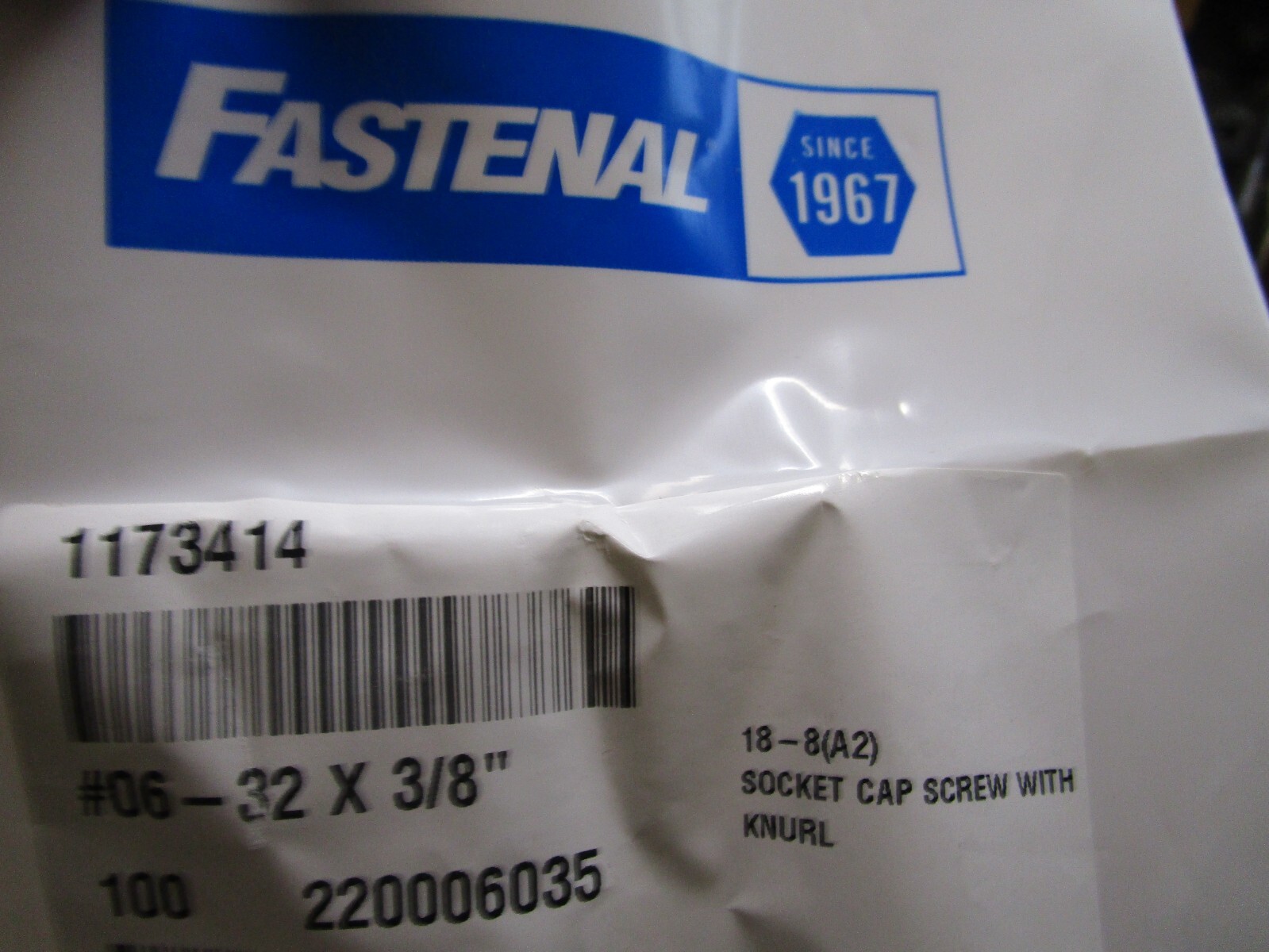 (100) #6-32 x 3/8" ASTM F837 Hex Grade 18-8 Stainless Steel Socket Cap ...