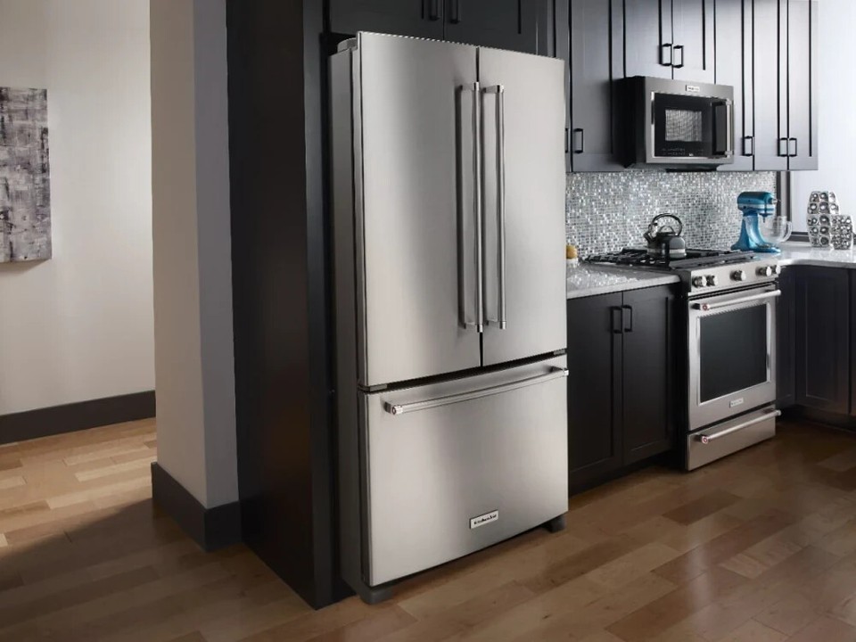 KitchenAid 36 in Stainless 25 Cu Ft French Door Refrigerator ...