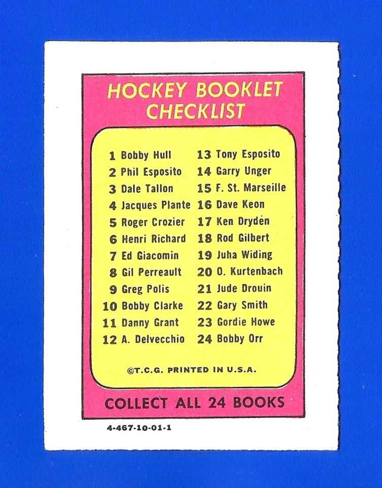 1971-72 Topps HOCKEY BOOKLET #6 HENRI RICHARD HOF MONTREAL CANADIENS ...