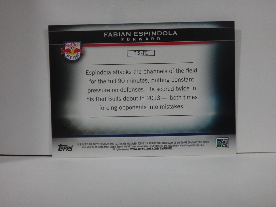 2013 Topps MLS Pure Soccer #FE Fabian Espindola | eBay