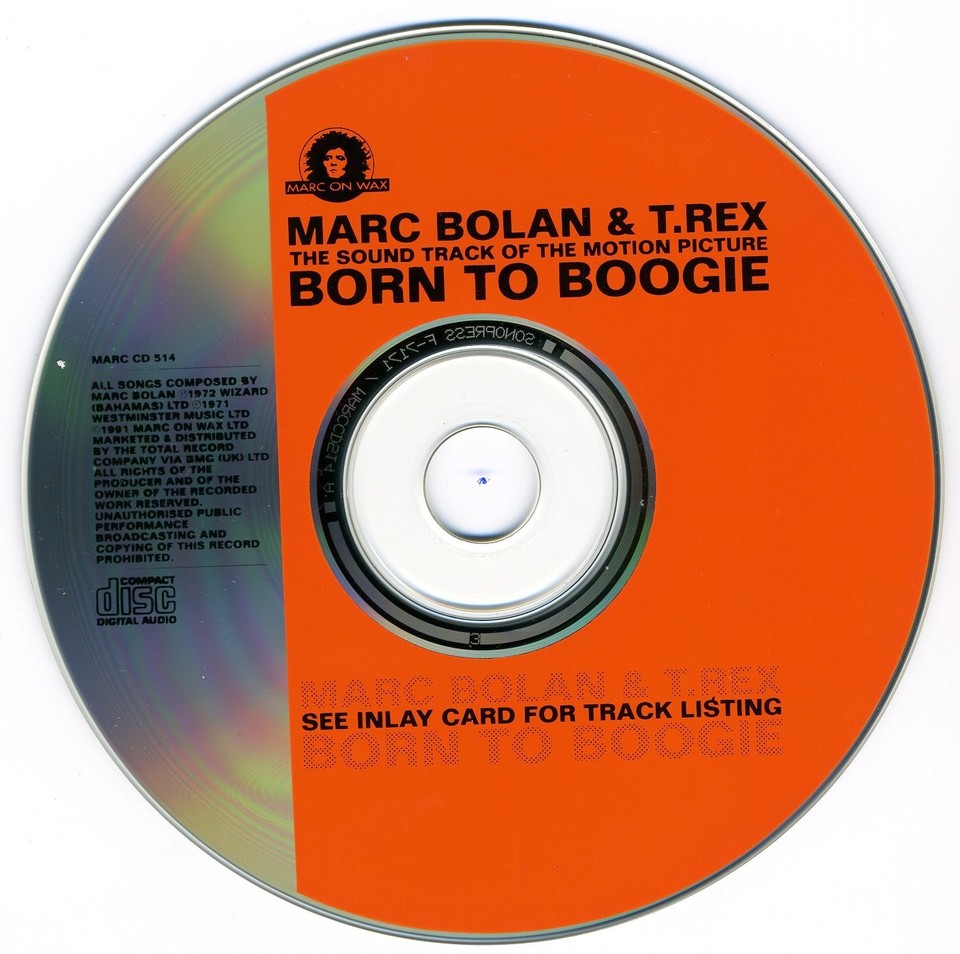 Marc Bolan & T.Rex ‎– Born To Boogie Soundtrack (CD, 1991) EXCELLENT ...