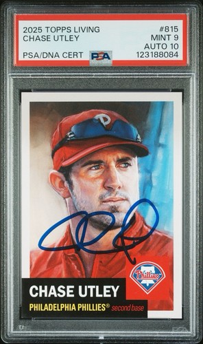 2025 Topps Living Set Signed CHASE UTLEY Autographed Auto Phillies 815 ...