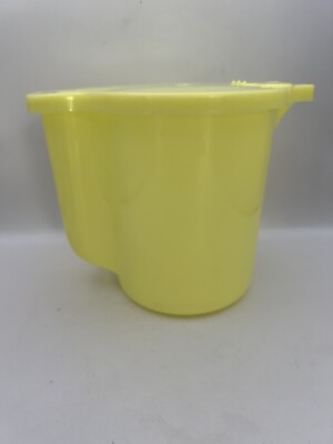 vintage retro Large Size yellow tupperware water milk jug 131-7 1 lt ...