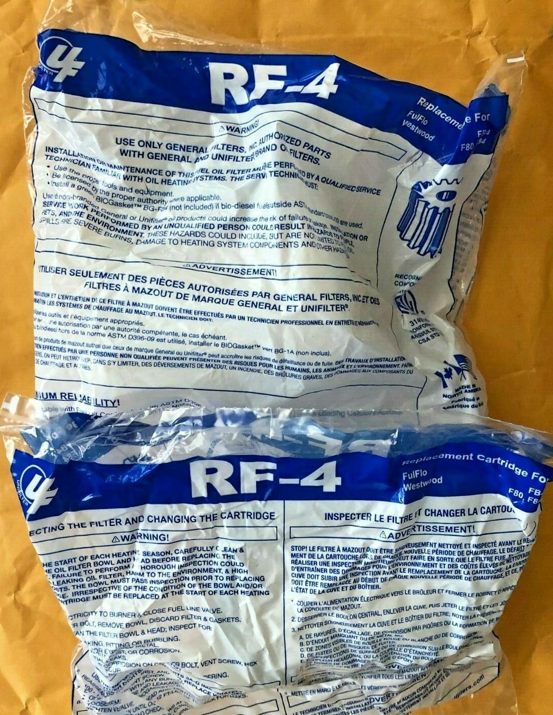 UNIFILTER Rf-4 Fuel Oil Filter Fulflo Fb4 Westwood F80 F84 for sale ...