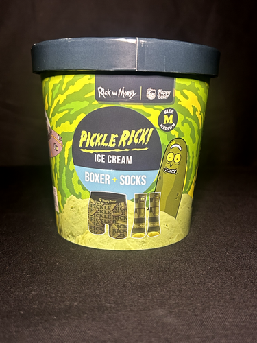 PICKLE RICK! Ice Cream Boxer + Socks Happy Boxer Size M | eBay