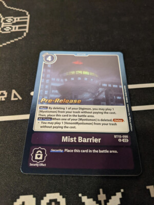 Digimon Card Game PRE RELEASE STAMP-Mist Barrier Bt15-098 | eBay