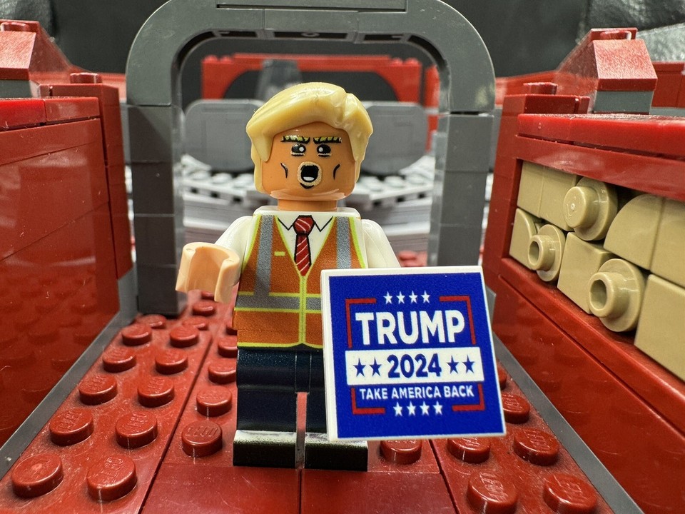 Lego Donald J Trump Minifigure “Garbage Man” | eBay