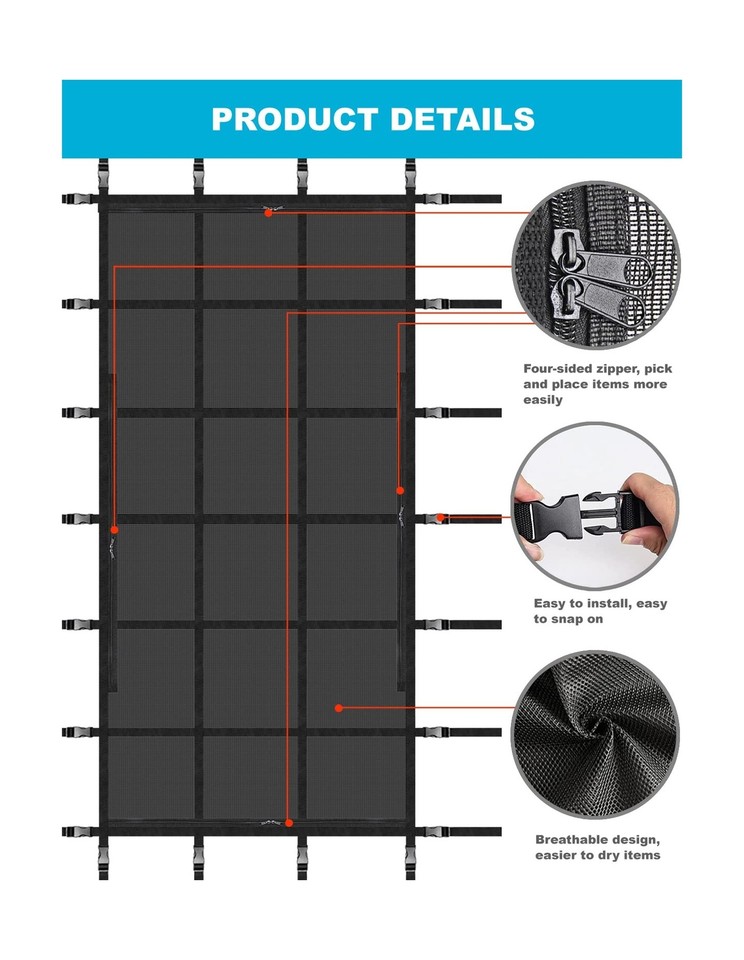 Boat Lift Canopy Storage Net: Creates Storage Area Under Your Boat Lift ...
