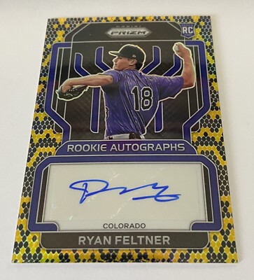 RYAN FELTNER #/35 Snake 2022 Panini Prizm Baseball ROOKIE AUTO ...