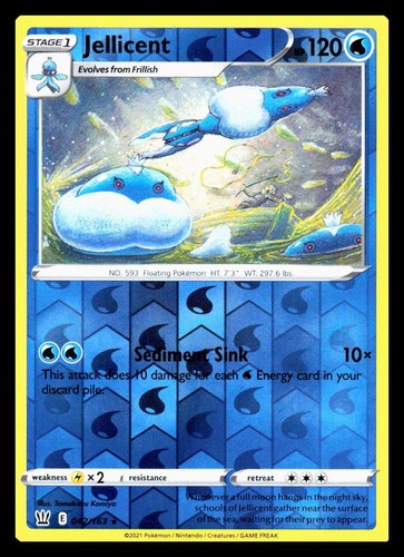 Jellicent 042/163 Reverse Holo Rare 2021 Pokemon Battle Styles LP | eBay