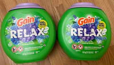 2*Gain Relax Super-Sized Flings Laundry Detergent Packs, Dewdrop Dream ...