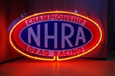 NHRA Drag Racing Acrylic 14" Neon Lamp Sign Light Lamp Bar Garage Room ...