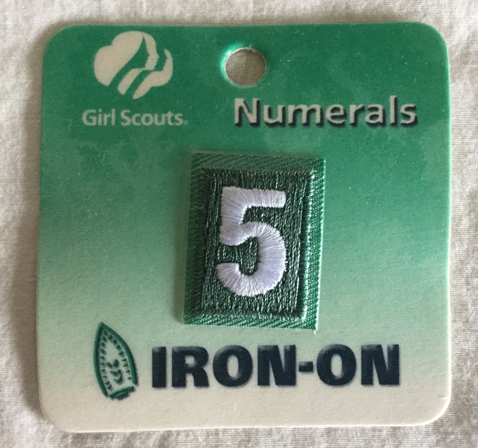 NEW Girl Scouts Numerals Iron On Patch - #5 | eBay