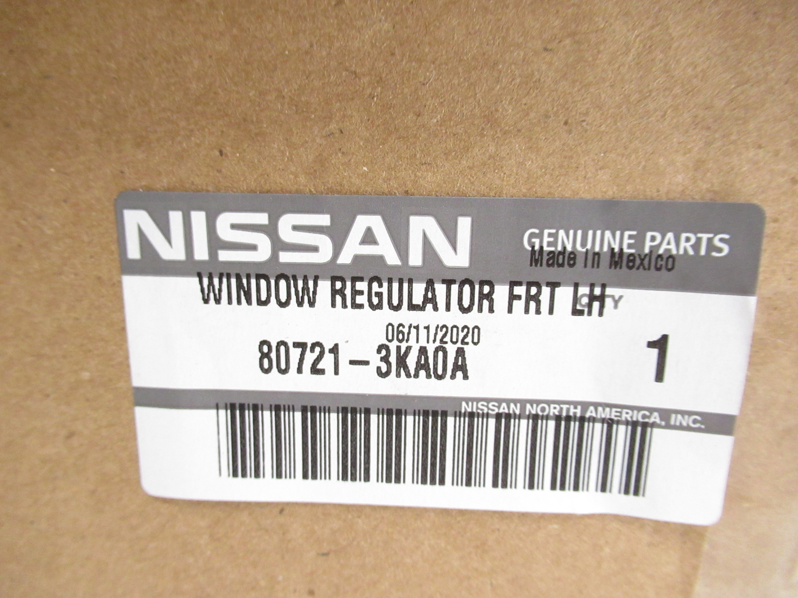 Genuine OEM Nissan 80721-3KA0A Driver Front Window Regulator 2013-19 ...