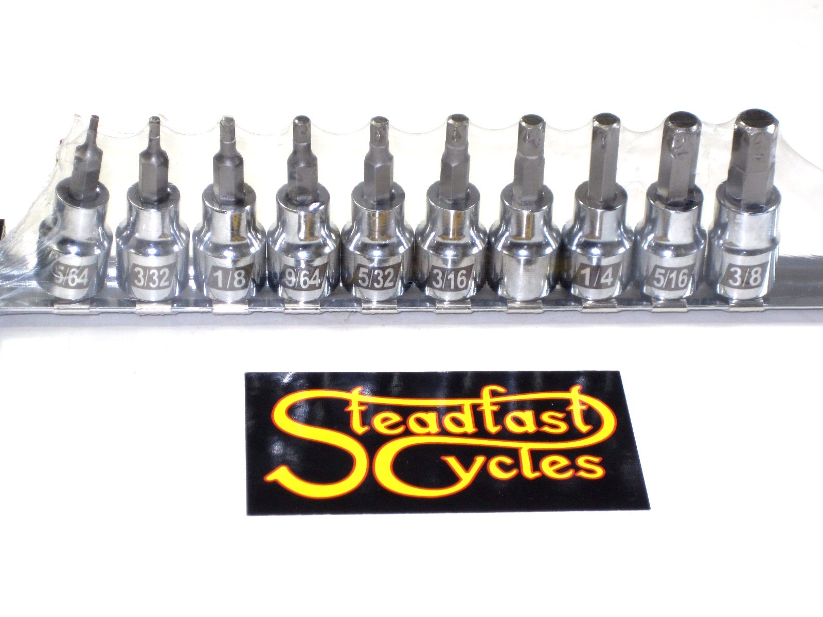 3/8" drive Hex Allen socket drive ratchet 10 piece tool set Norton ...