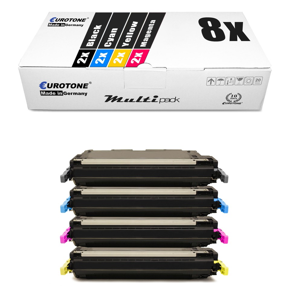 8x Eurotone PRO Tóner Para HP Color LaserJet CM-4730-FM 4730-XS 4730 ...