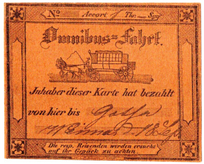 UNIQUE GERMAN STAGECOACH PASS Early/Mid-1800's! KUTSCHE FAHRTKARTE ...
