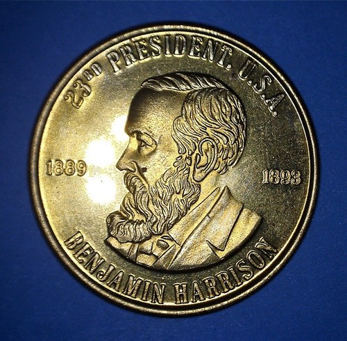 BENJAMIN HARRISON (29 mm SIZE) USA PRESIDENTIAL SERIES MEDALLION ...