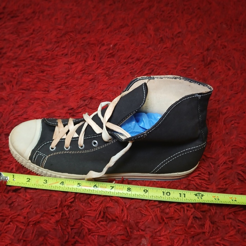 Vintage Converse Cushion Arch Hi Top Sneakers Black Canvas USA Made ...