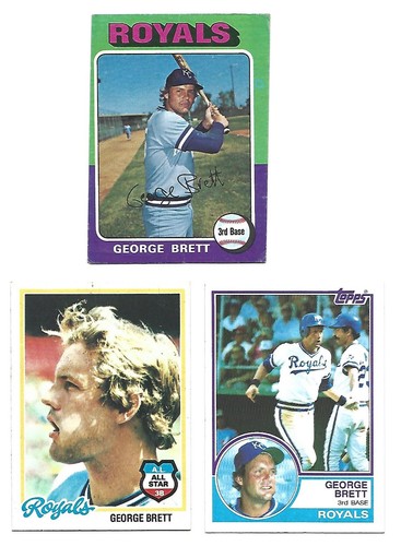 GEORGE BRETT ROOKIE Card (1975 Topps) (Lot of 3) Kansas City Royals | eBay