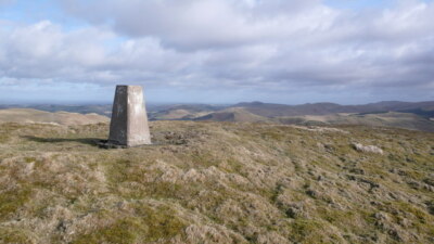 Photo 6x4 Summit of Hownam Law Mowhaugh Fine views from the summit trig ...