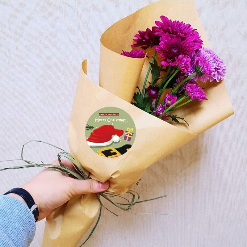 500Pcs/Roll for Creative Christmas Wrapping Label Stickers Suppli | eBay