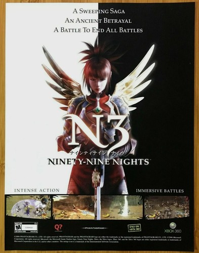 Ninety-Nine Nights Xbox 360 2006 Print Ad/Poster Official RPG Game Promo Art N3 | eBay